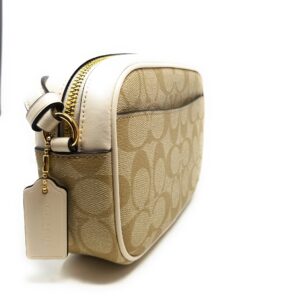 COACH Women's Mini Jamie Camera Bag (Signature Canvas - Light Khaki - Chalk)