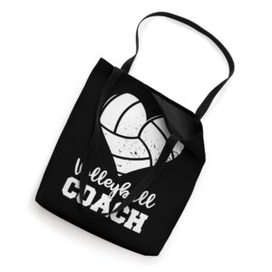 Volleyball Coach Ball Heart Funny Volleyball Tote Bag