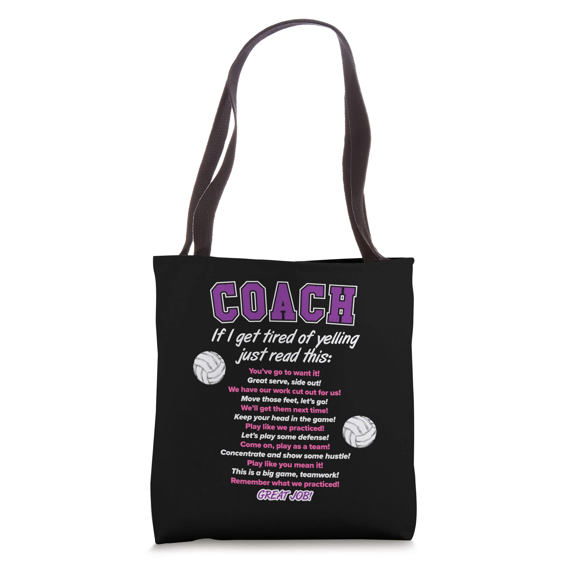 Funny Volleyball Coach Sayings Quotes Humor Gift Tote Bag