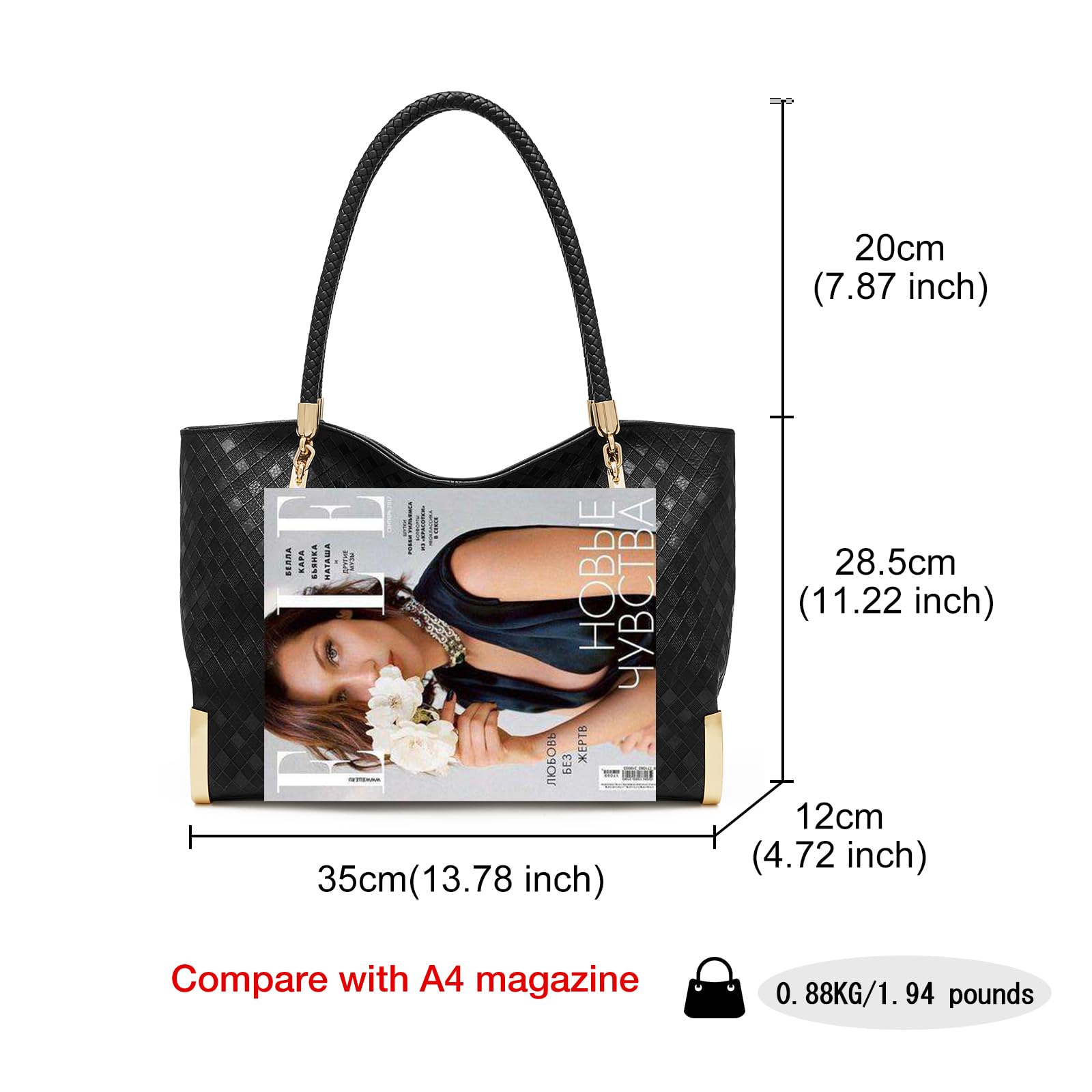 FOXLOVER Large Capacity Tote Handbags for Women, Women's Top-handle Bags Fashion Shoulder Bags Purses Minimalist design