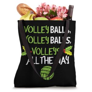 Volleyball Coach Christmas Gift for Player Cute Saying Black Tote Bag