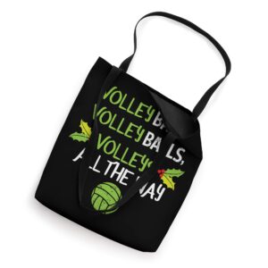 Volleyball Coach Christmas Gift for Player Cute Saying Black Tote Bag