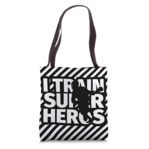 lacrosse coach gift funny striped / with black and white str tote bag