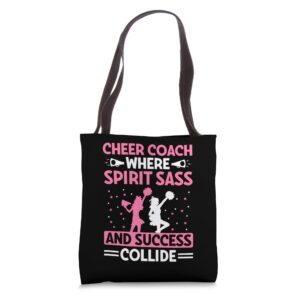 cheerleading coach cheer coach cheerleader cheer training tote bag