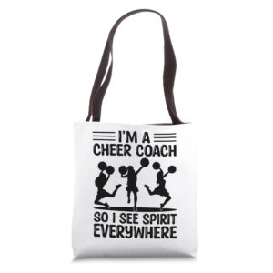 cheerleading coach cheer coach cheerleader cheer training tote bag