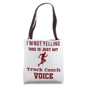 track and field coach gift tote bag