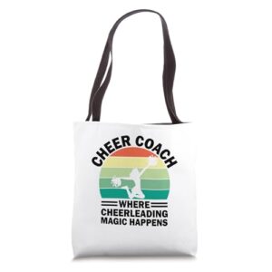 cheerleading coach cheer coach cheerleader cheer training tote bag