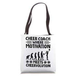 cheerleading coach cheer coach cheerleader cheer training tote bag