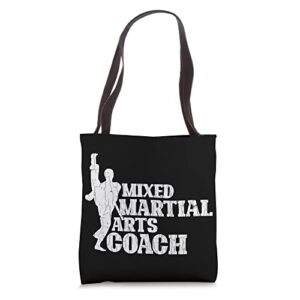 mixed martial arts coach funny black belt kung fu graphic tote bag