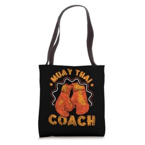 muay thai coach martial arts boxing fighter hobby tote bag