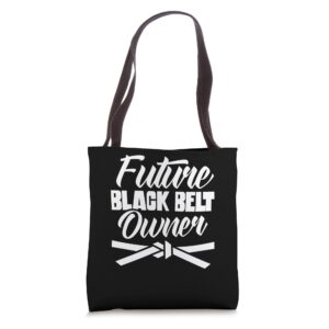 future black belt owner mma belts martial arts training tote bag