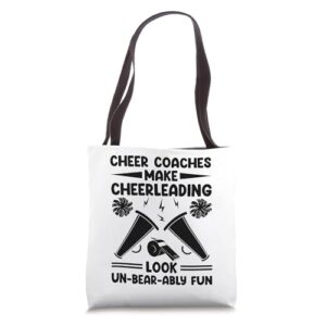 cheerleading coach cheer coach cheerleader cheer training tote bag