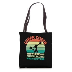 cheerleading coach cheer coach cheerleader cheer training tote bag