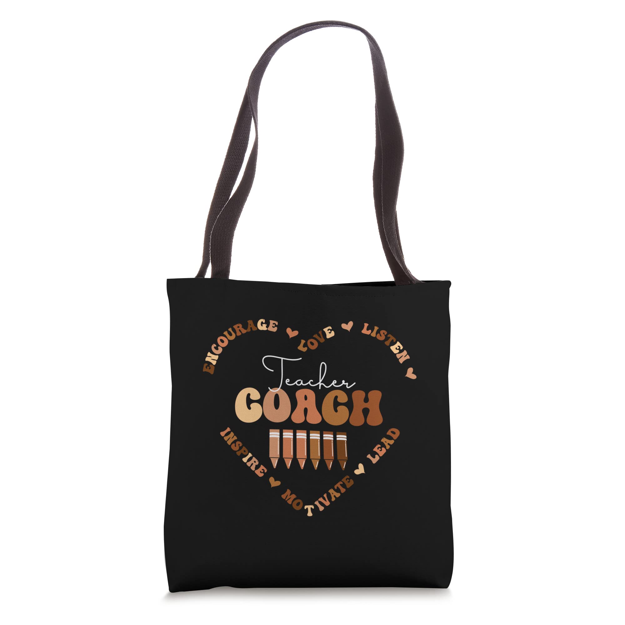 Afro African Black History Month Teacher Coach School Heart Tote Bag