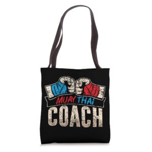 muay thai coach boxing hobby martial arts fighter tote bag