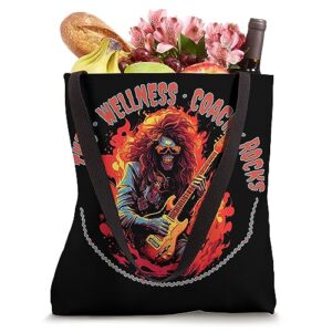 This Wellness Coach Rocks Funny Musician Tote Bag