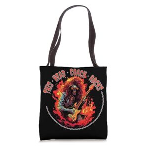 this head coach rocks funny musician tote bag