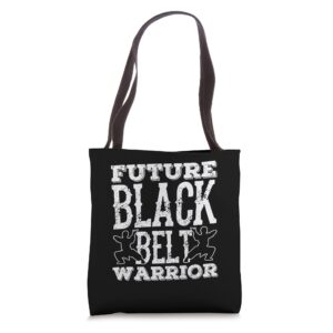 future black belt warrior training mma martial arts belts tote bag