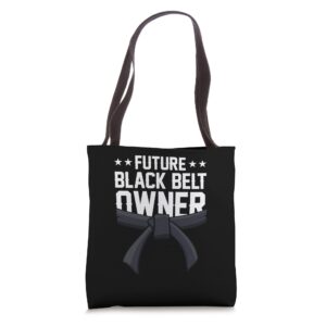 future black belt owner martial arts belts training mma tote bag