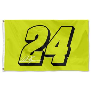 dutern autographed checkered racing flag william byron #24 flag banner 3x5feet for car fans with brass grommets