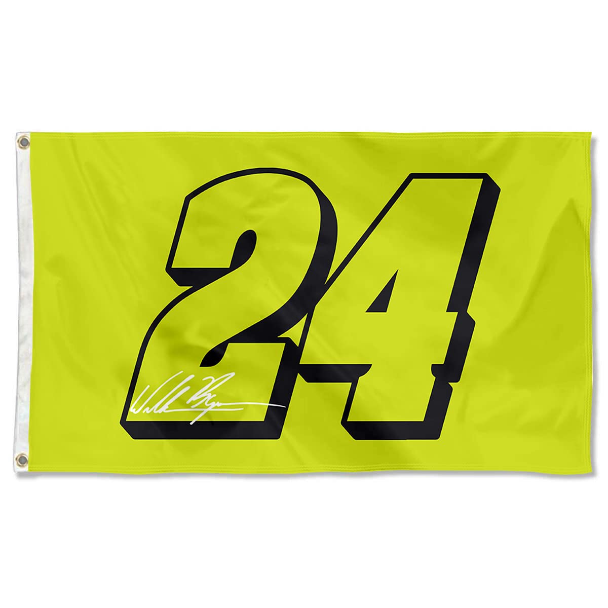 Dutern Autographed Checkered Racing Flag William Byron #24 Flag Banner 3x5Feet for Car Fans with Brass Grommets