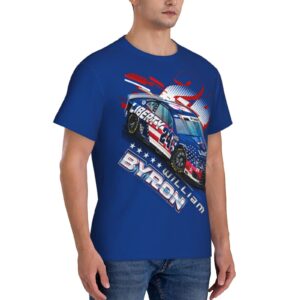 William Byron 24 Men's T-Shirt Crewneck T-Shirt Tight Sport Short Sleeve Classic Printing Performance