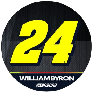 r and r imports william byron number 22 4 inch round decal