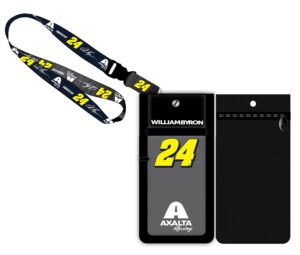 william byron #24 racing 2018 nascar deluxe credential holder w/lanyard