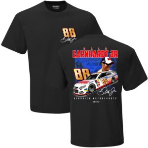 dale earnhardt jr. #88 national guard car 2 sided men's short sleeve black t-shirt (as1, alpha, xx_l, regular, regular)