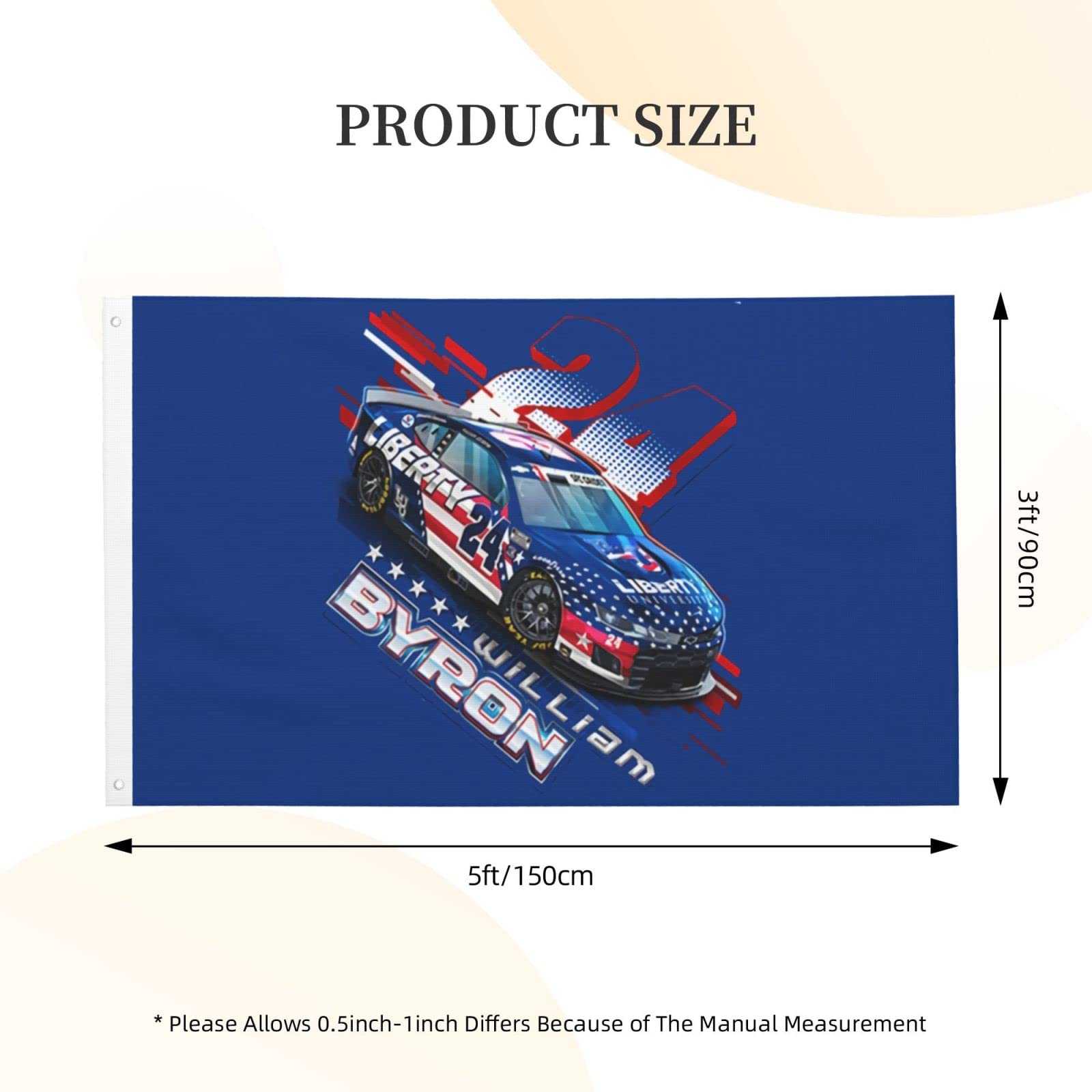 William Byron 24 3x5 Ft Flag Double-Sided Printing Banner Indoor Outdoor Decorative Flags Metal Grommets Durable