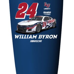 R and R Imports William Byron Liberty University 16 oz Stainless Steel Tumbler (Red & Navy) (Navy)