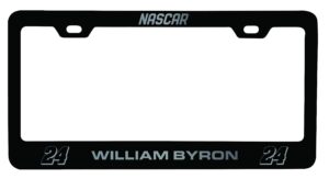 william byron # 24 nascar etched license plate frame black new for 2021