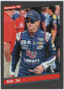 2019 donruss racing variations silver #128 william byron liberty university/hendrick motorsports/chevrolet retro 1986 official panini nascar trading card