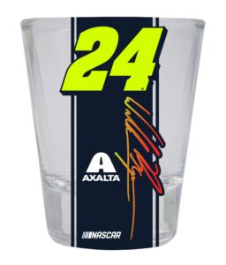 r and r imports officially licensed nascar william byron #24 shot glass round 2-pack