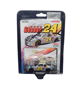 autographed 2000 jeff gordon #24 dupont racing silver nascar 2000 (hendrick motorsports) vintage signed action 1/64 scale nascar diecast with coa