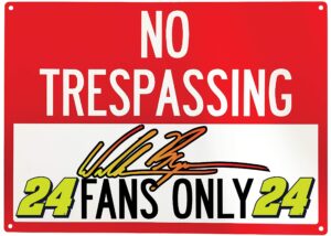 r and r imports william byron #24 officially licensed nascar no trespassing sign new for 2019