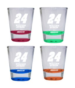 r and r imports william byron #24 nascar color etched shot glasses new for 2022 blue