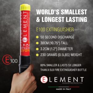 Element E100 Fire Extinguisher Stick 40100, 100 second discharge NO MAINTENANCE