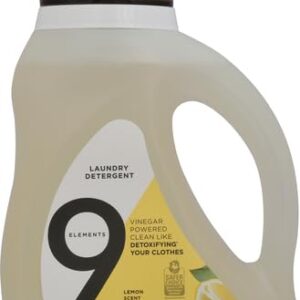 9 Elements Liquid Laundry Detergent, Lemon Scent, 46 Oz, 46 Fl Oz