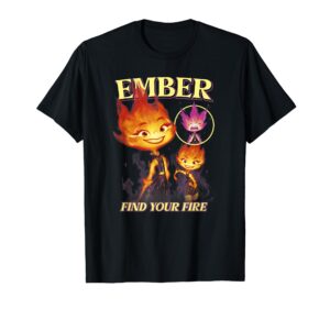 disney pixar elemental find your fire ember portrait t-shirt