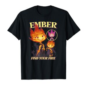 Disney Pixar Elemental Find Your Fire Ember Portrait T-Shirt