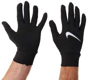 nike men's dri-fit element running gloves-black-medium