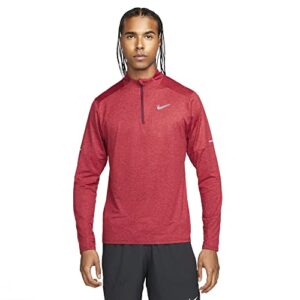 nike dri-fit element men's 1/4-zip running top (as1, alpha, l, regular, regular, dark beetroot/university red)