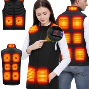 MBVOICO Heated Vest for Women Men - Electric Warming Vest with 11 Heat Zones Unisex Heating Clothing (Medium)