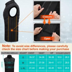 MBVOICO Heated Vest for Women Men - Electric Warming Vest with 11 Heat Zones Unisex Heating Clothing (Medium)