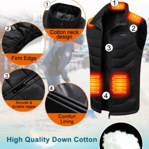 MBVOICO Heated Vest for Women Men - Electric Warming Vest with 11 Heat Zones Unisex Heating Clothing (Medium)