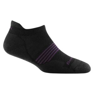 darn tough women's element no show tab lightweight sock (style 1112) - black, medium