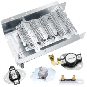 2024 upgraded 279838 4531017 w10724237 dryer heating element kit for whirlpool kenmore maytag dryer medx655dw1 wed4815ew1-3977393 & 3392519 thermal fuse 3977767 thermostat 3387134 cycling thermostat