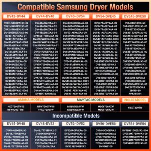 【Upgraded】Heating Element for Samsung Dryer, Dryer Heating Element DC47-00019A for Samsung dv42h5000ew/a3 dv45h7000ew/a2 Dryer Parts, Including DC96-00887A, DC47-00016A, DC47-00018A and DC32-00007A