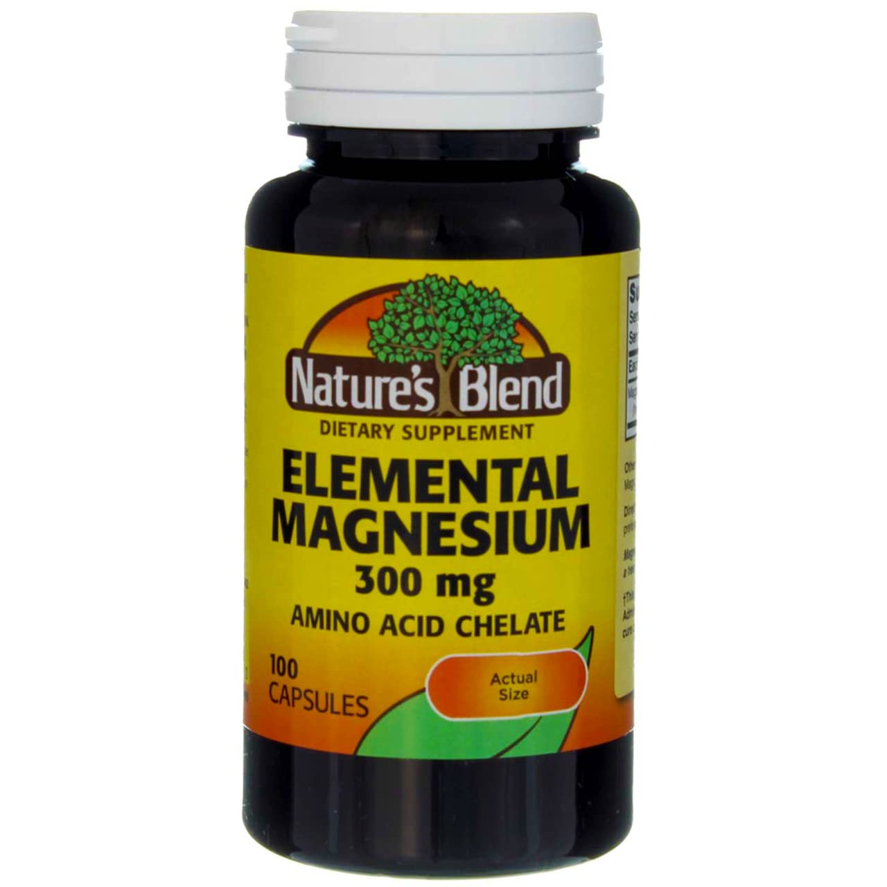 Nature's Blend Elemental Magnesium Amino Acid Chelate 300 mg, 100 Count